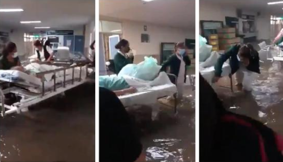Mueren 16 pacientes en hospital de México inundado por lluvias
