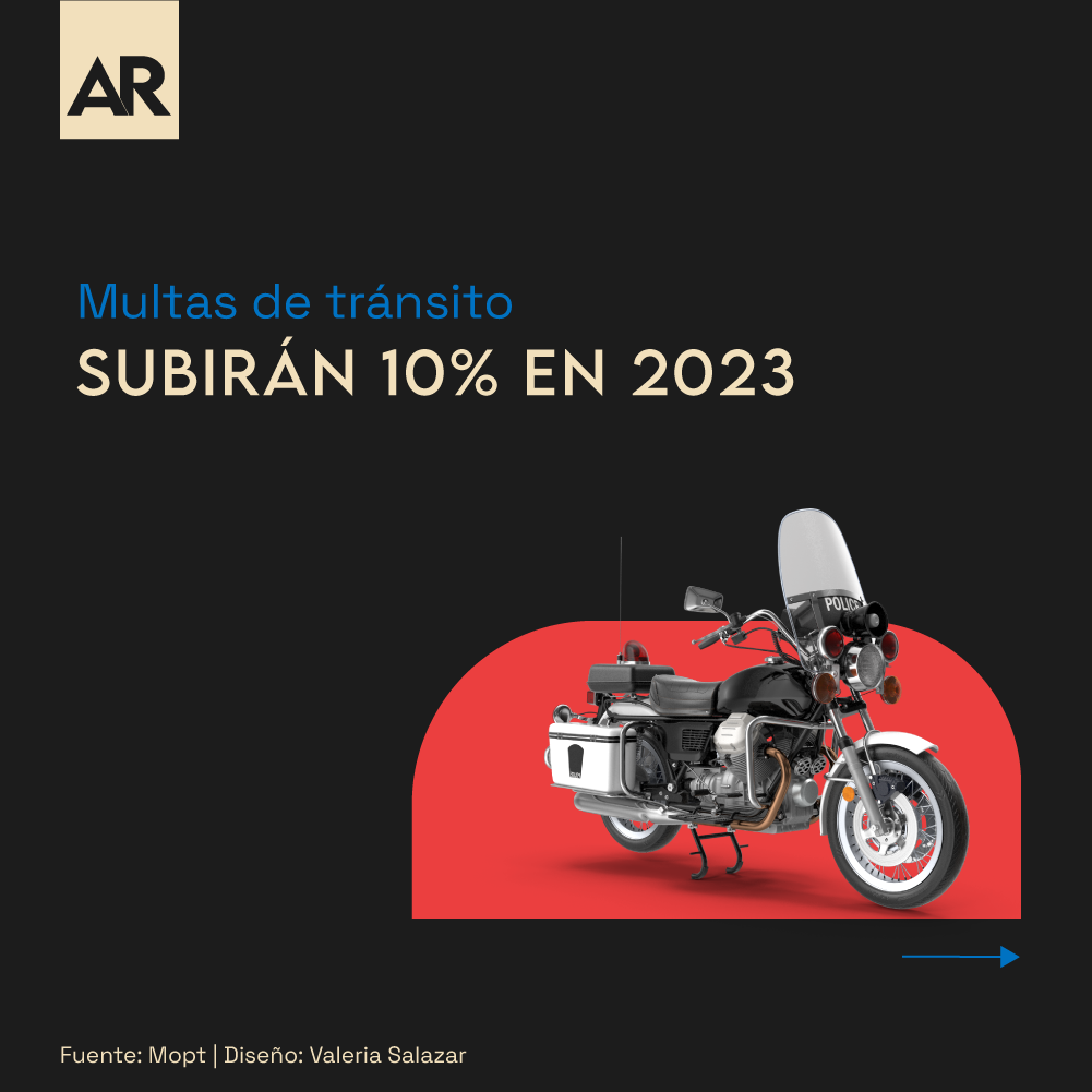 Multas de tránsito subirán 10% en 2023 Multas de tránsito subirán 10% en 2023